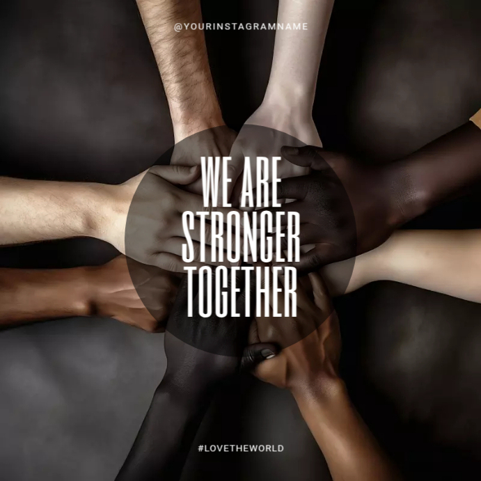 Multiracial team Instagram post template | PosterMyWall
