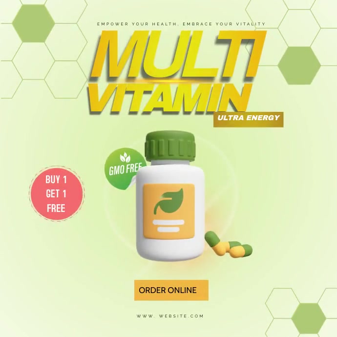multivitamin ad Template | PosterMyWall