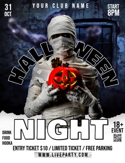 Mummy Halloween Video Ads Template | PosterMyWall