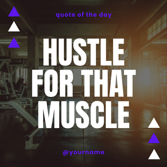 Muscle Fitness Quote Instagram Post Template | PosterMyWall
