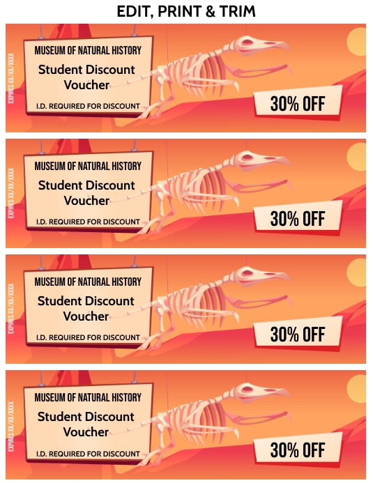 Copy of MUSEUM DISCOUNT VOUCHER (VERSION 2) | PosterMyWall