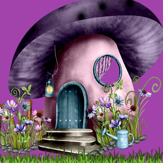 Mushroom house design poster Template | PosterMyWall
