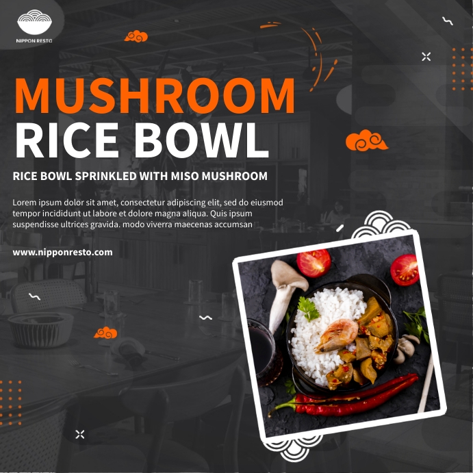 Copy of Mushroom Rice Bowl Template | PosterMyWall