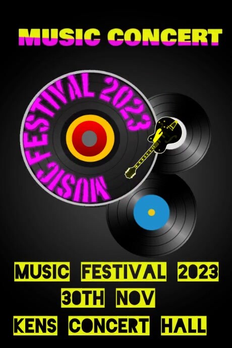 Music, Records Company concert Template | PosterMyWall