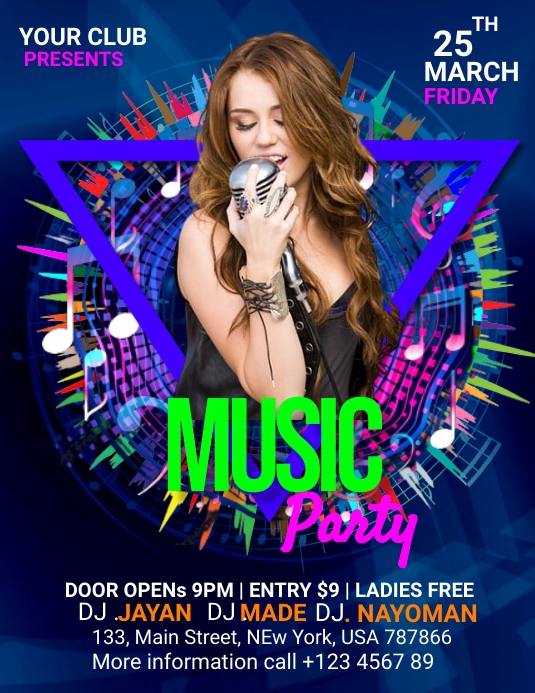 music & dance flyer Template | PosterMyWall