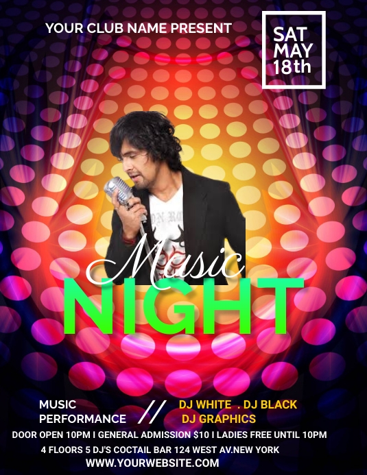 Copy of music & dance night flyer | PosterMyWall
