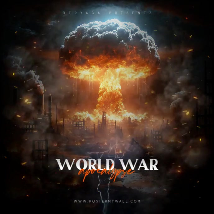 Music Album Mixtape Cover War Explosion Bomb Apocalypse Template ...