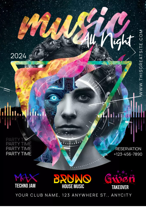 Copy of Music all night party | PosterMyWall
