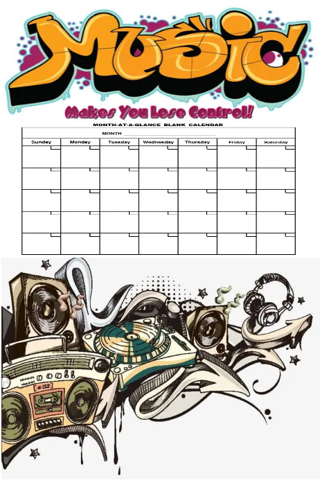 MUSIC CALENDAR Template | PosterMyWall