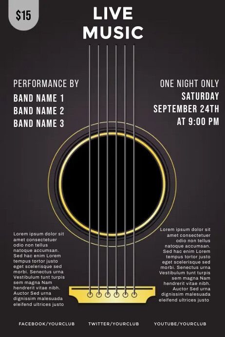 Copy of Music classic guitar poster 13 | PosterMyWall