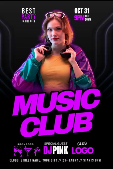 Music Club Template | PosterMyWall