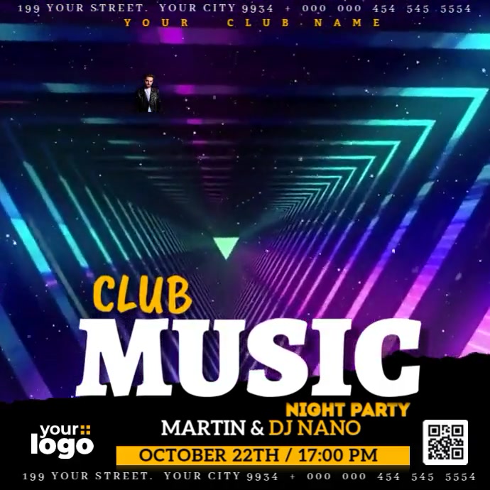 Plantilla de Music Club Night Party | PosterMyWall
