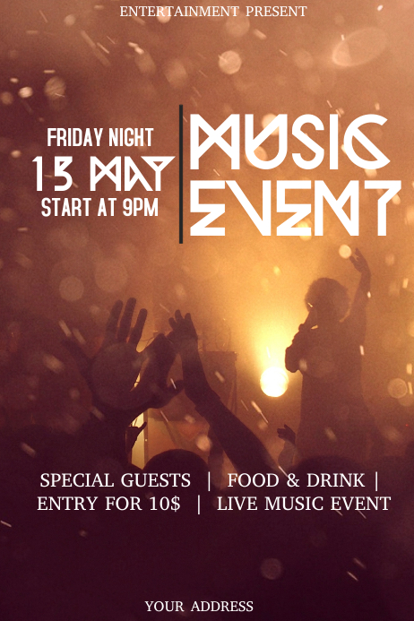 Música Clube Evento Folheto Modelo | PosterMyWall