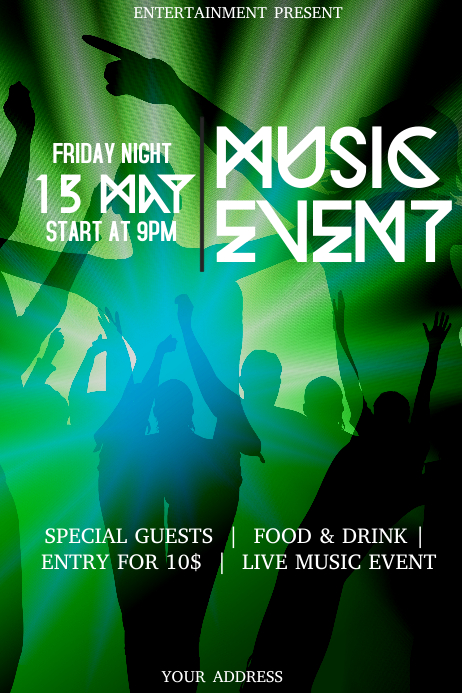 Music club event flyer template | PosterMyWall