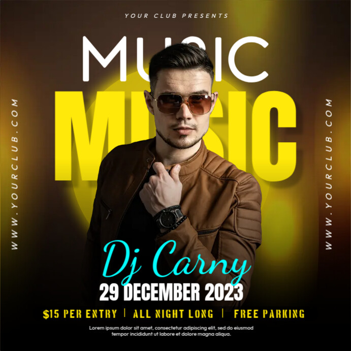 Music Club Party Ads Template | PosterMyWall