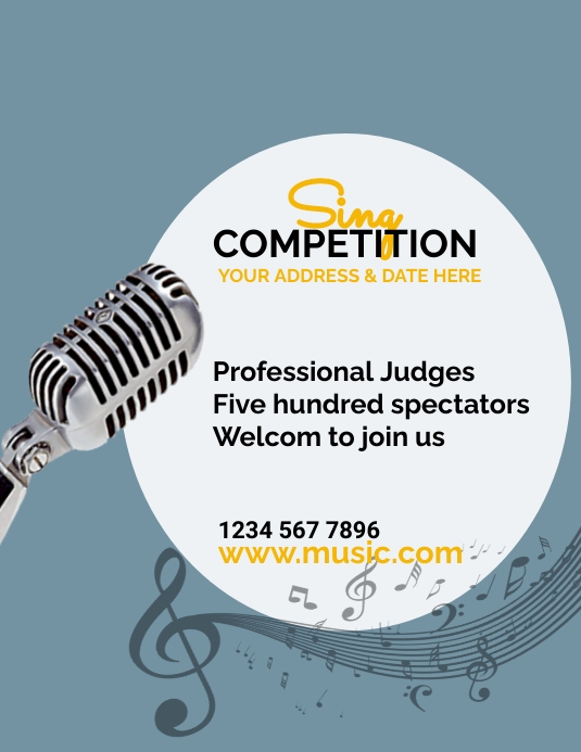 Music Competition Flyer Template | PosterMyWall