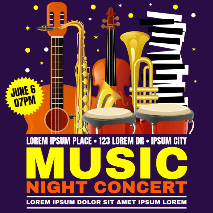 Copy of MUSIC CONCERT BANNER | PosterMyWall