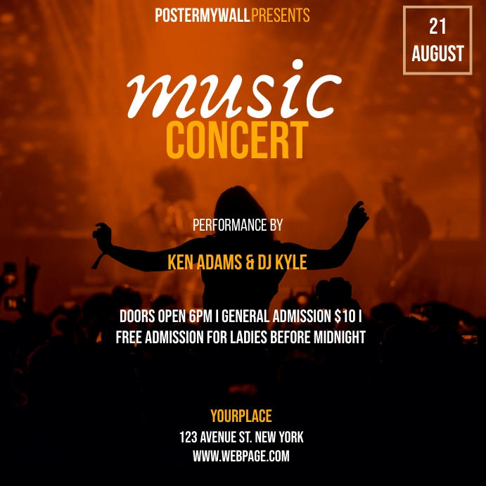 MUSIC CONCERT Template | PosterMyWall