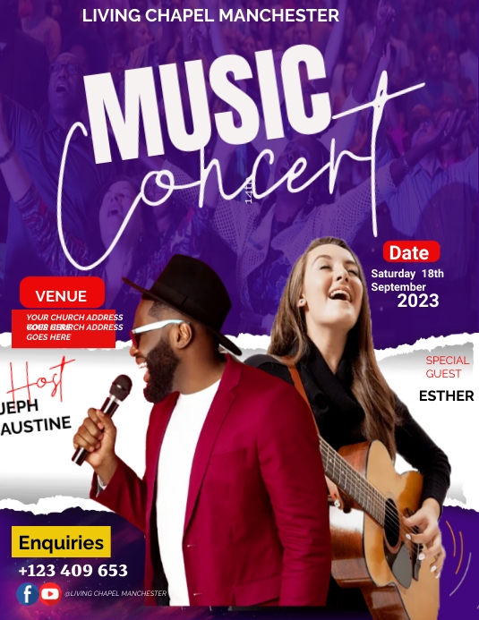 MUSIC CONCERT Template | PosterMyWall