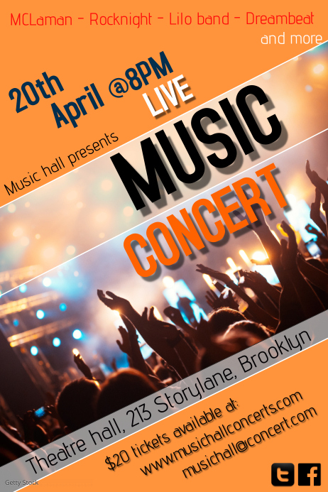 Music concert Template | PosterMyWall