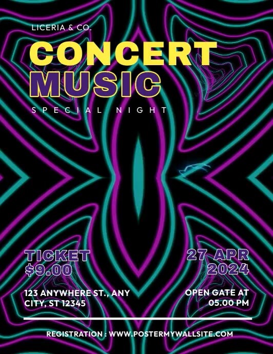 Music Concert Template | PosterMyWall