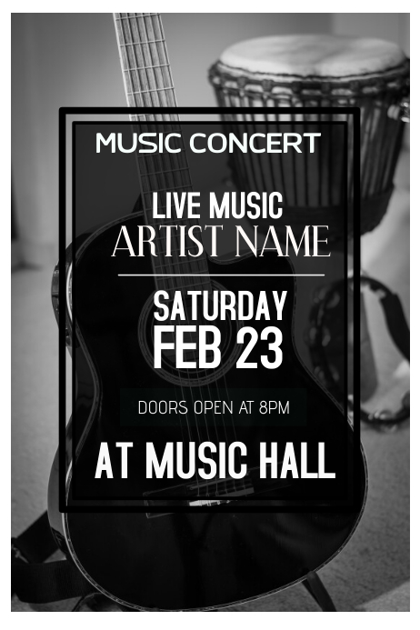 music concert event poster template | PosterMyWall