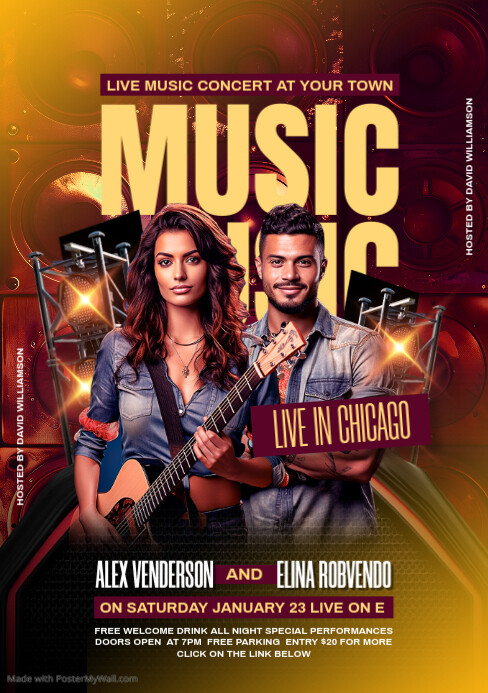 MUSIC CONCERT FLYER Template | PosterMyWall