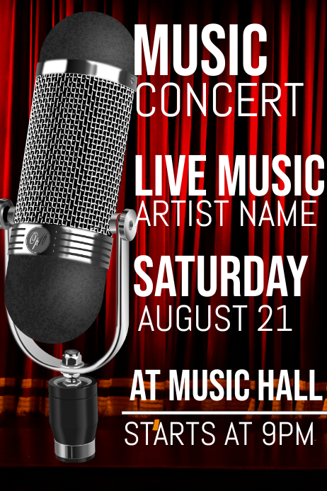 Music concert flyer template | PosterMyWall