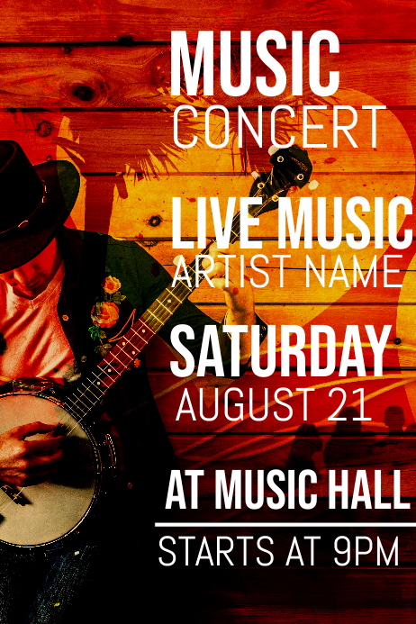 Music concert flyer template | PosterMyWall