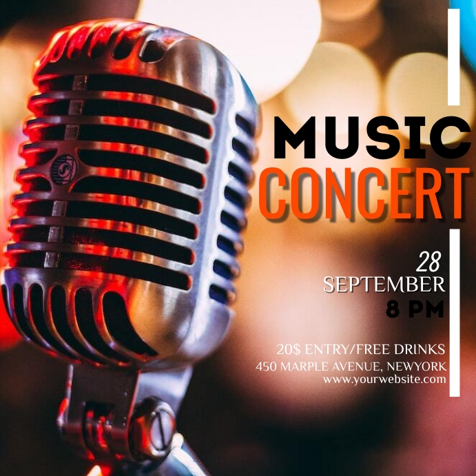 Plantilla de MUSIC CONCERT FLYER TEMPLATE | PosterMyWall