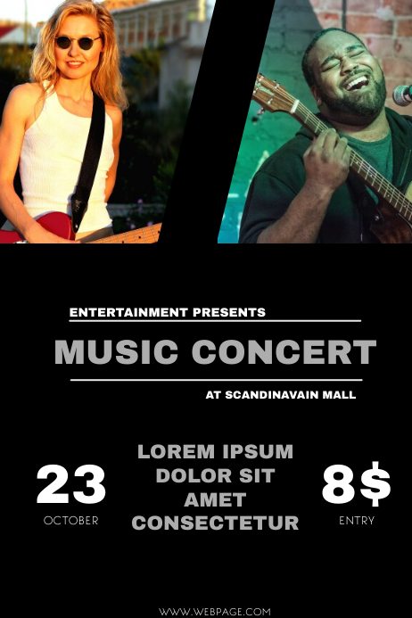 Music Concert Flyer Template with photos | PosterMyWall