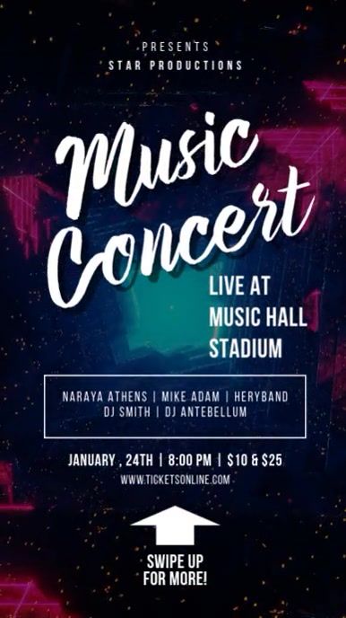 Music Concert Instagram Story Template | PosterMyWall