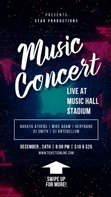 Music Concert Instagram Story Template | PosterMyWall