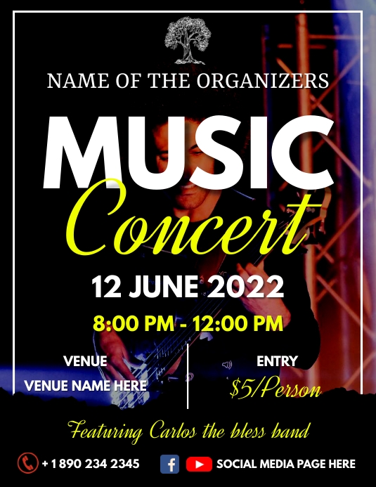 Modèle Musique Concert Affiche | PosterMyWall