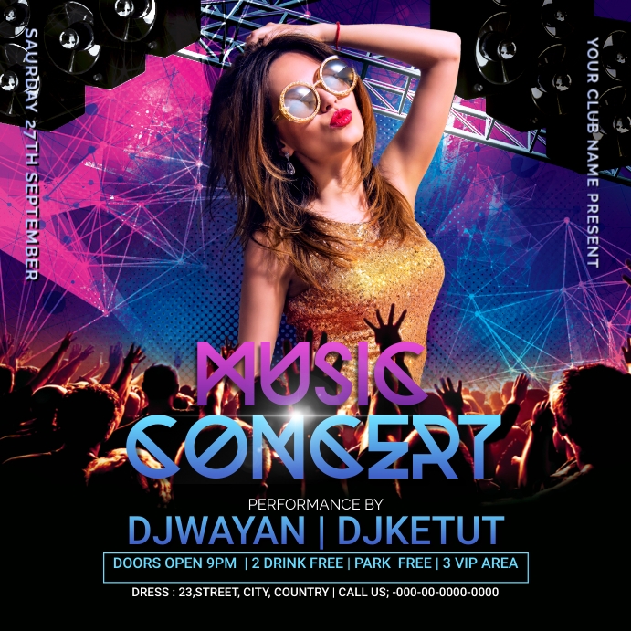 Brosur Poster / Brosur Konser Musik Templat | PosterMyWall