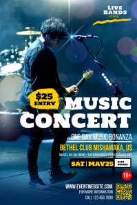live music concert poster template | PosterMyWall