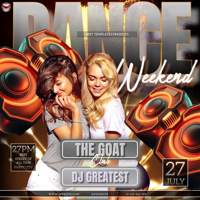 music dance party night video ad Template | PosterMyWall