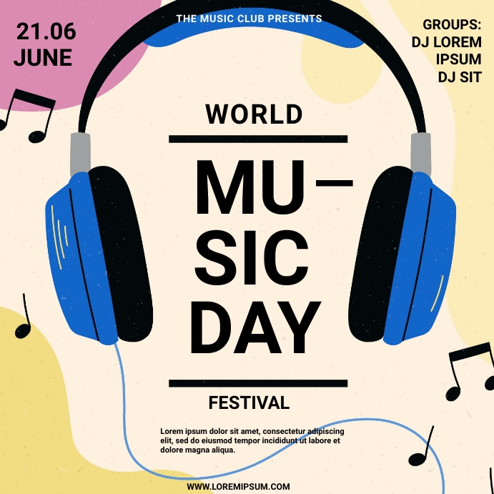 MUSIC DAY INSTRAGRAM TEMPLATE | PosterMyWall