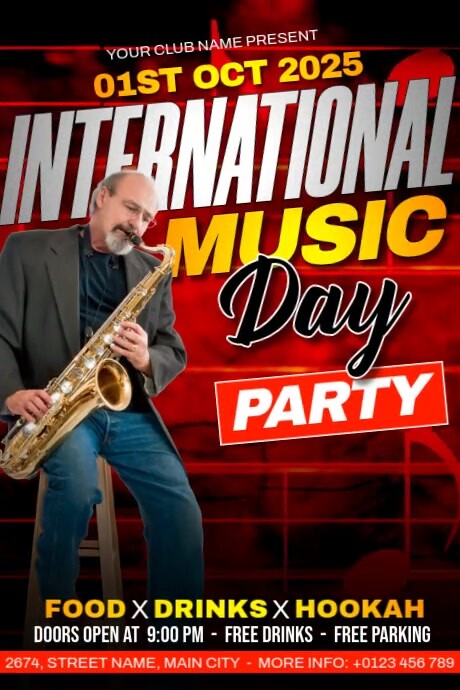Music Day Party Template | PosterMyWall