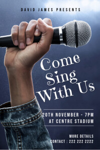Singing Contest flyer template | PosterMyWall