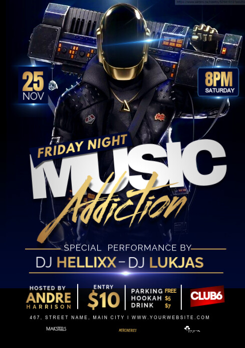 music dj night party Template | PosterMyWall