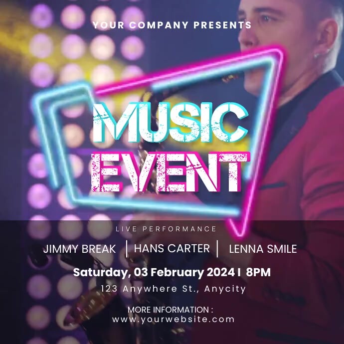 Music Event Template | PosterMyWall