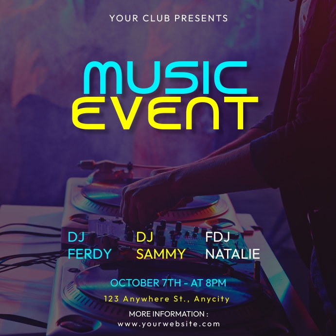 Plantilla de Music Event | PosterMyWall