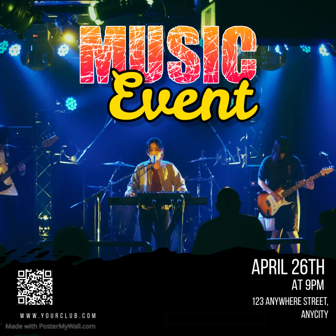 Music Event Templat | PosterMyWall