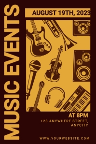 Modern Glossy Music Event Poster Template | PosterMyWall