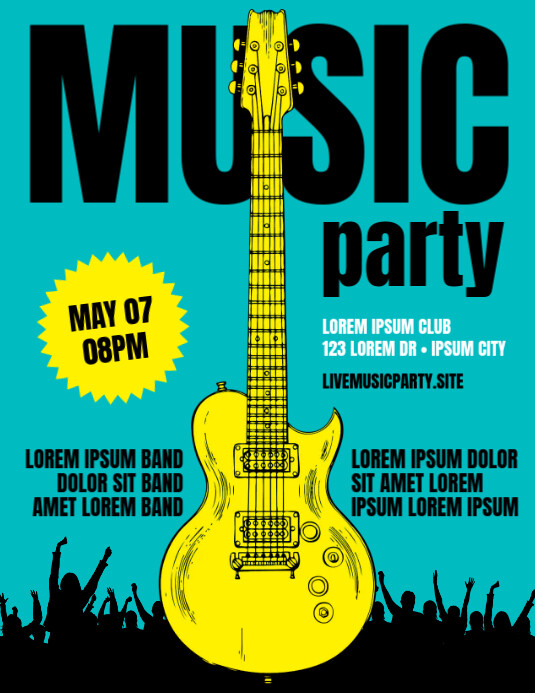 Selebaran Acara Musik Templat | PosterMyWall