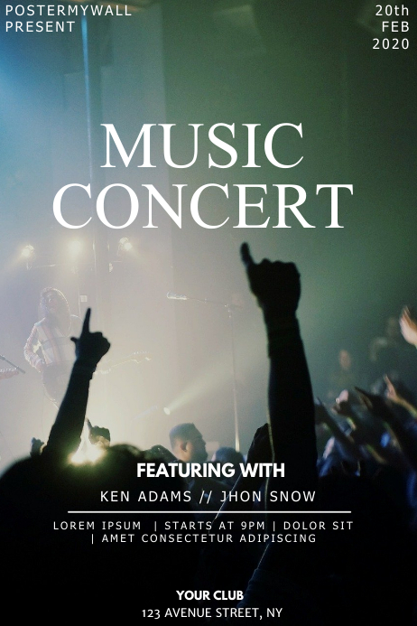 Music event flyer template | PosterMyWall