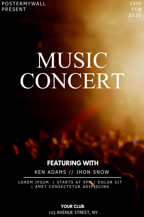 Music event flyer template | PosterMyWall