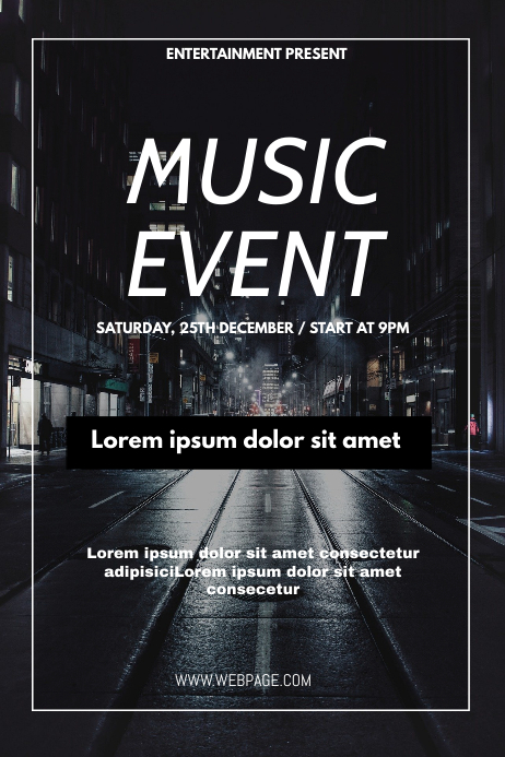 Music event flyer template | PosterMyWall