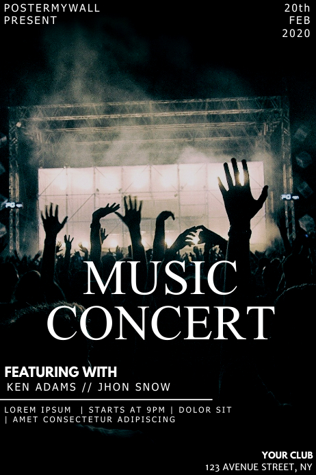 Music event flyer template | PosterMyWall